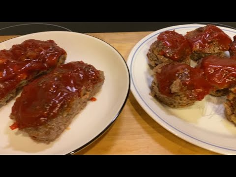 Mini Meatloaves In Muffin Pan And Mini Loaf Pan
