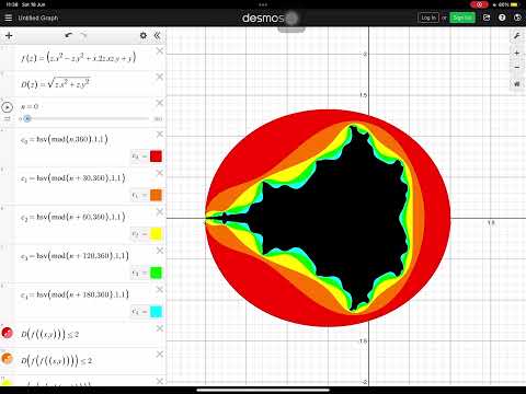 Mandelbrot set in desmos using the tutorial from @thefractalistic3761