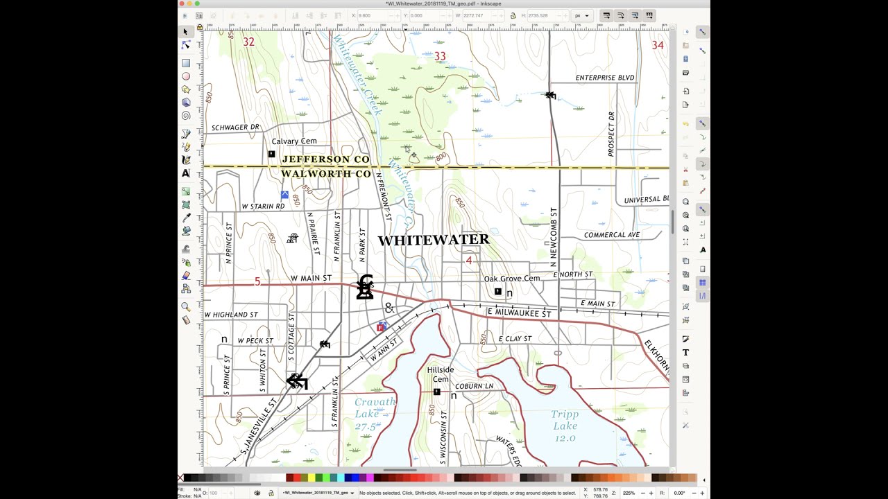 Inkscape map image editing