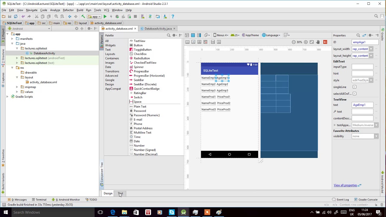 Android SQLite Database example Project : part 4