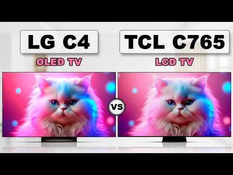 LG C4 OLED Evo OLED TV vs TCL C765 miniLED LCD 4K Smart TV 2024 | 2025