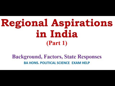 REGIONAL ASPIRATION IN INDIA (Part 1): Background, Factors, State Responses