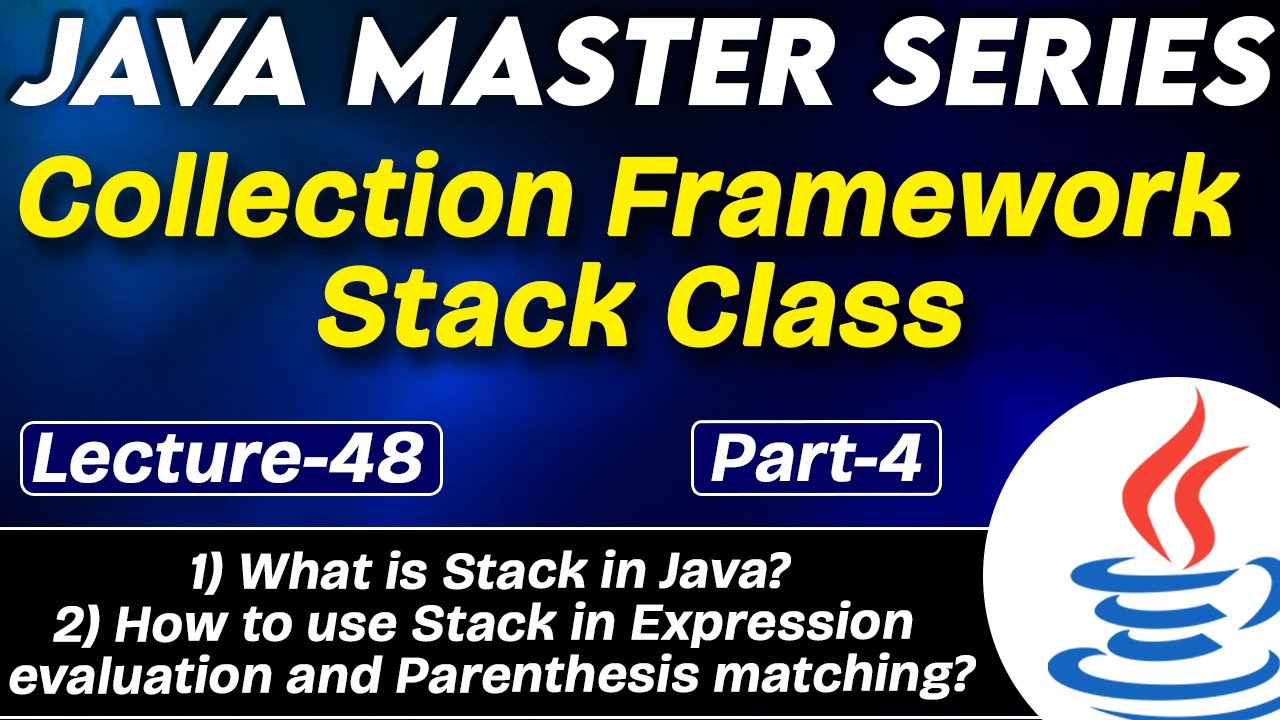 #48 Collection Framework Stack Class Part-4 in Java | What is Stack in JAVA? | Tpoint Tech
