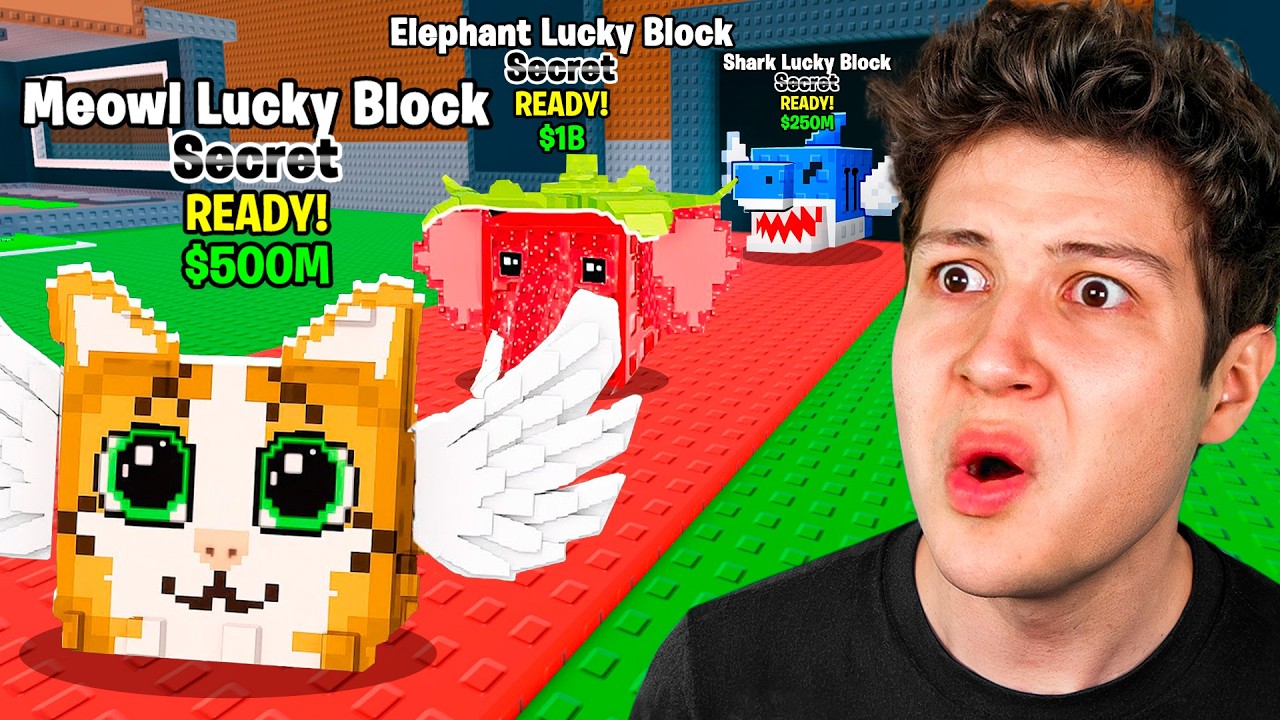 Abrí 100 LUCKY BLOCKS de ANIMALES! 😺🦈 (Steal a Brainrot)