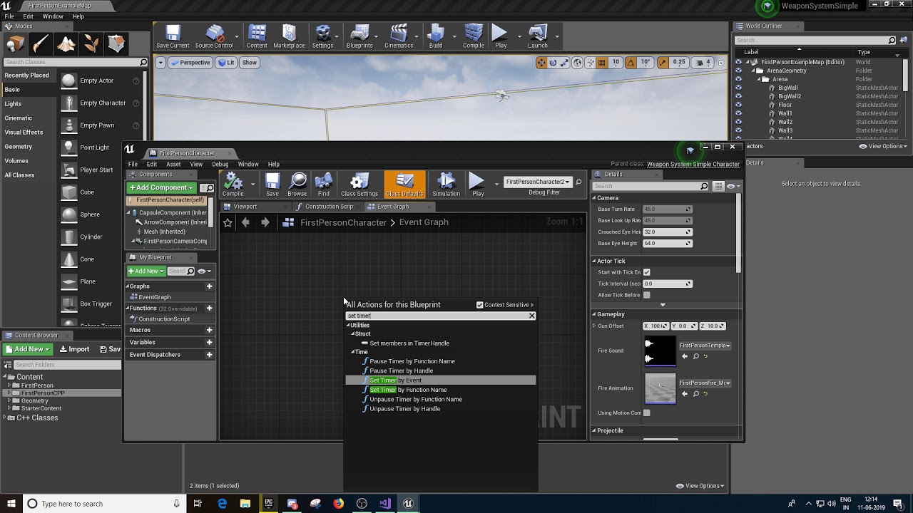 UE4 C++ Weapon System Tutorial: Part 1