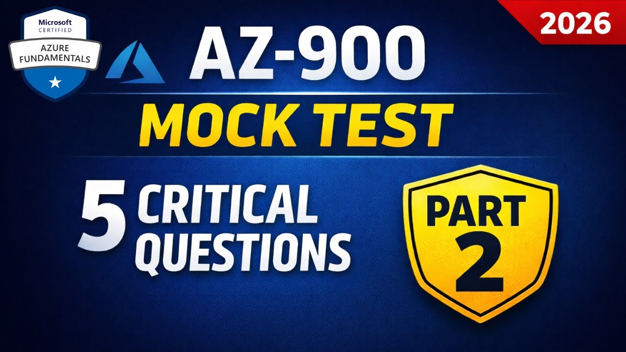 Azure Fundamentals (AZ-900) Practice Test 2026 – 5 Most Repeated Questions | Part-2