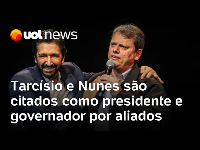 Tarcísio e Nunes são citados como candidatos em ato de aliados em Embu