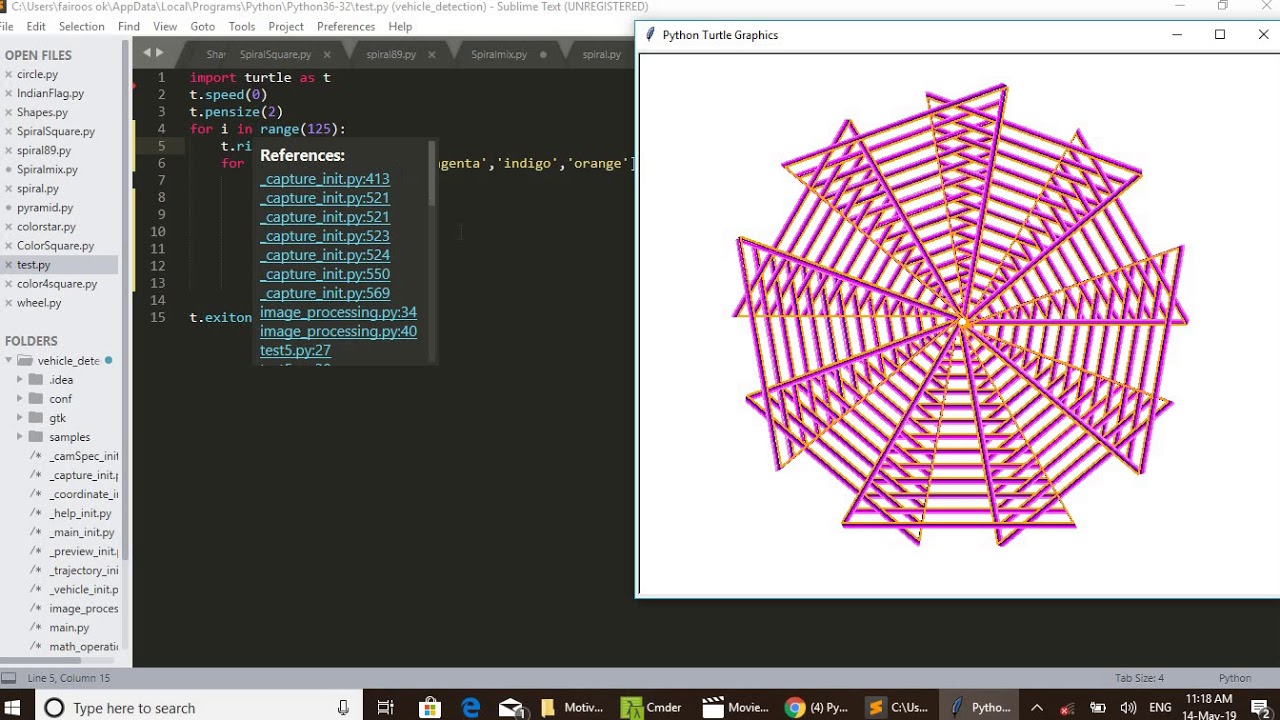 Python Turtle Graphics Triangle Design