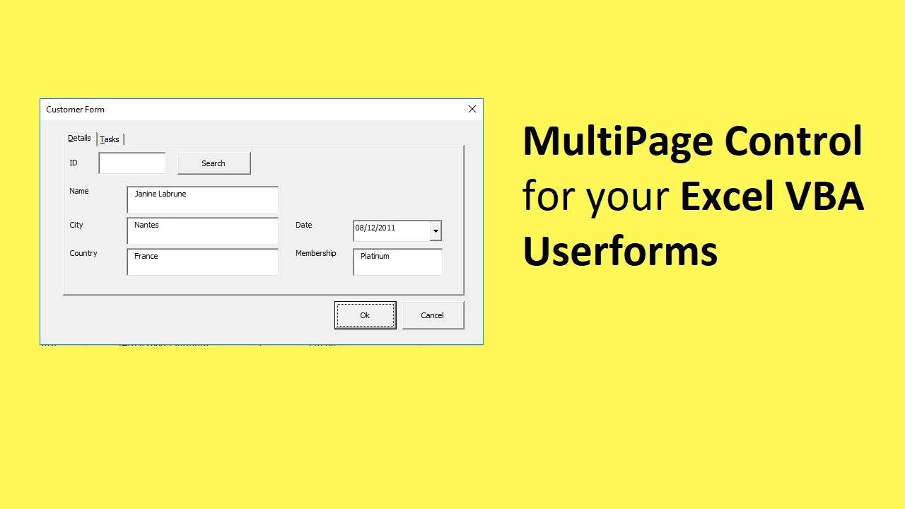 Excel VBA: Using the MultiPage Control in your Userforms