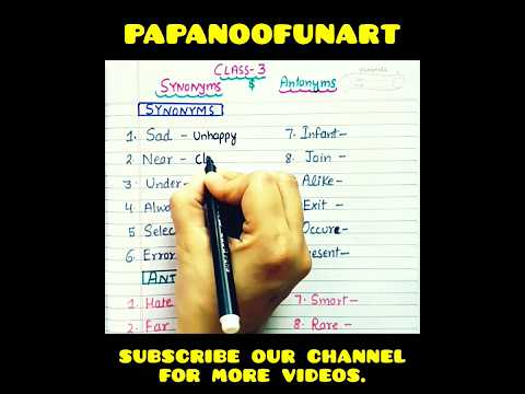 Class-3 Synonyms and Antonyms words.Vocabulary for kids.#englishworksheetforkids.#viralvideo.