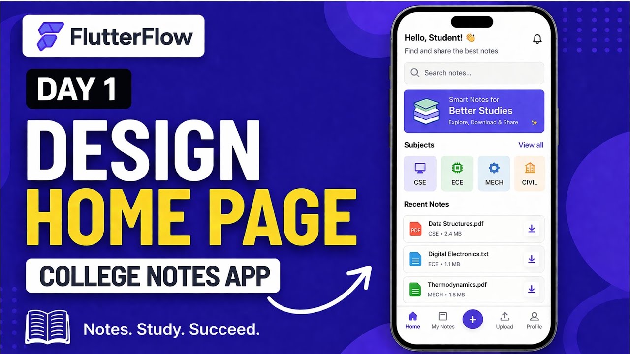 Create Notes App Under 10 Minutes - FlutterFlow | flutter notes app tutorial