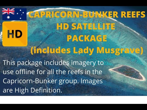 Capricorn-Bunker Group: (Great Barrier Reef) High Definition Satellite Map Pack Preview