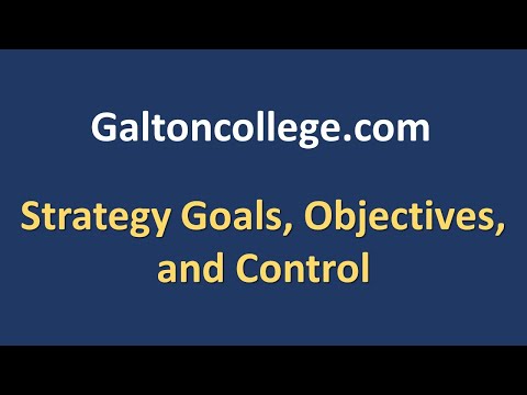 Strategy Goals Objectives and Control