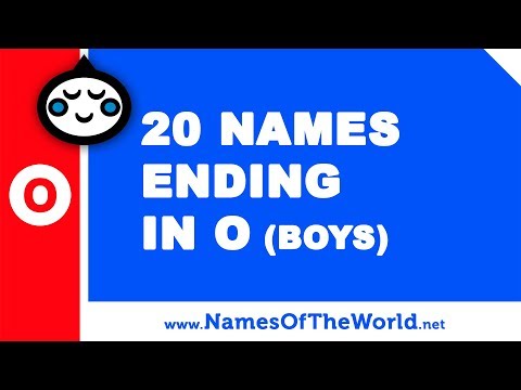 20 boy names ending in O - the best baby names - www.namesoftheworld.net