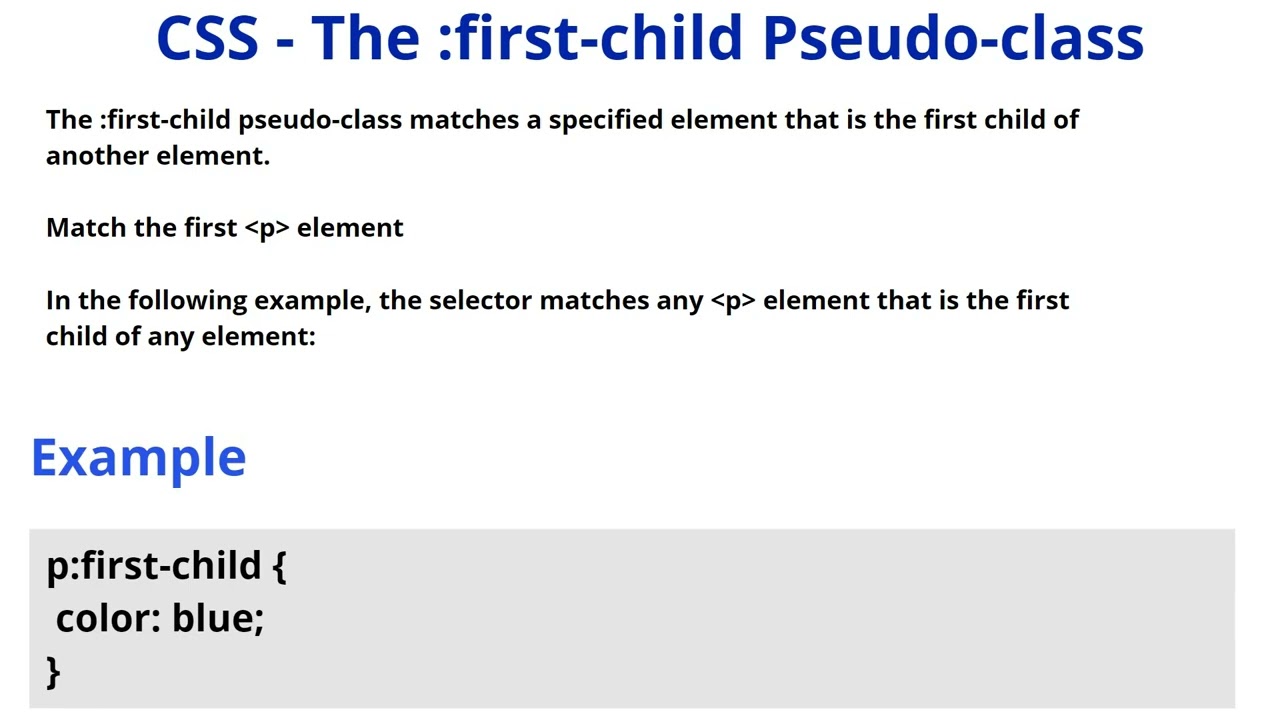 CSS First-child pseudo-class | CSS First child & first of type Pseudo Class | First & Last-Child #97