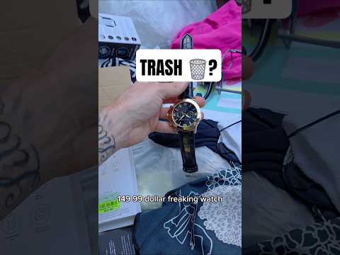I found a designer watch and all this in the trash #Apple #free #dumpsterdiving #watch #shorts