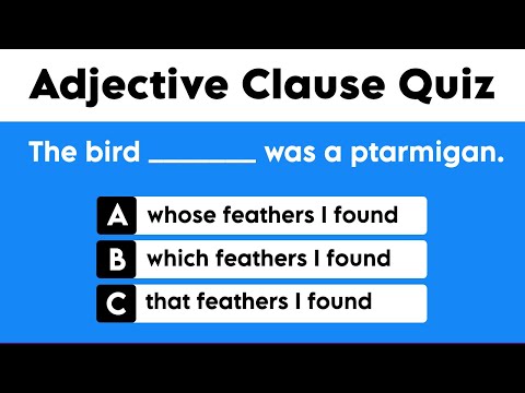 Adjective Clause | English Grammar Quiz