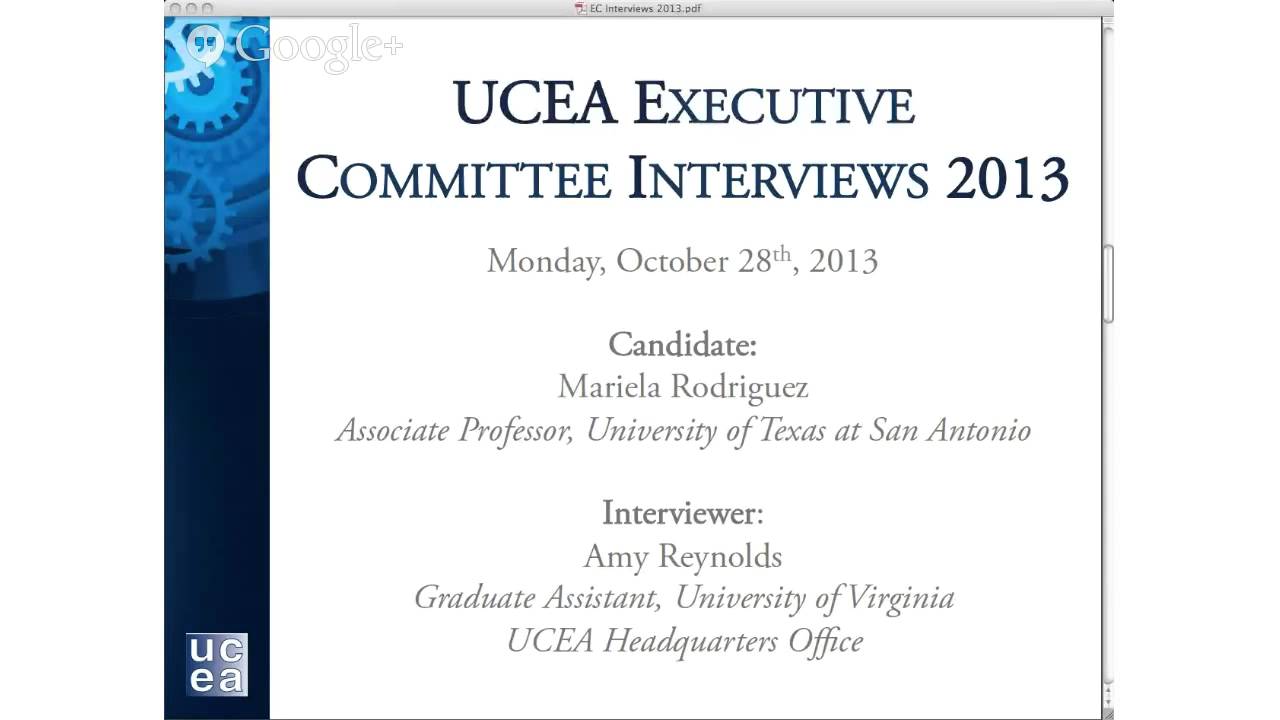 UCEA EC Interviews 2013 - Mariela Rodriguez