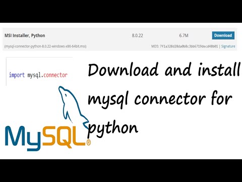 how to download and install mysql connector for python
