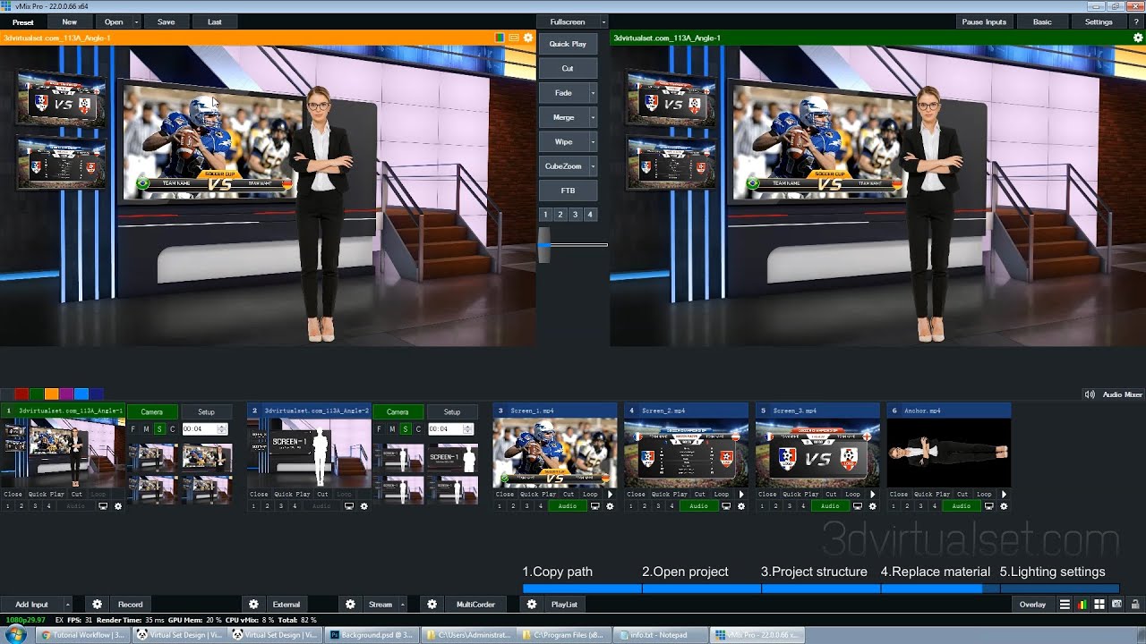 Video Tutorial -  Virtual Studio 113A For vMix