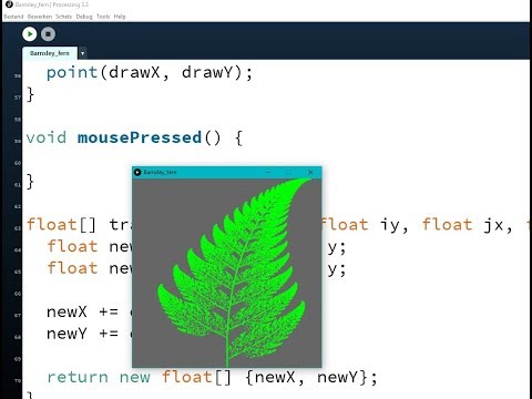 Barnsley Fern in Processing – Geeks out of the box