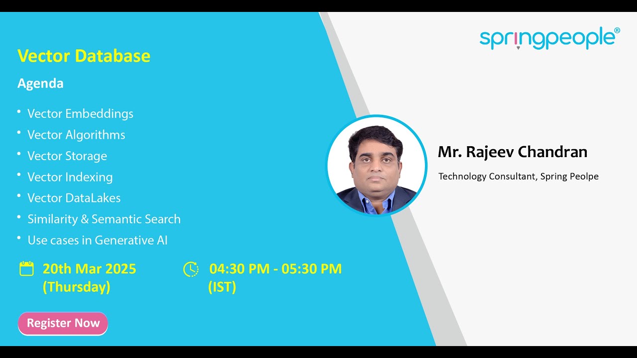 Vector Database | SpringPeople | Free Webinar