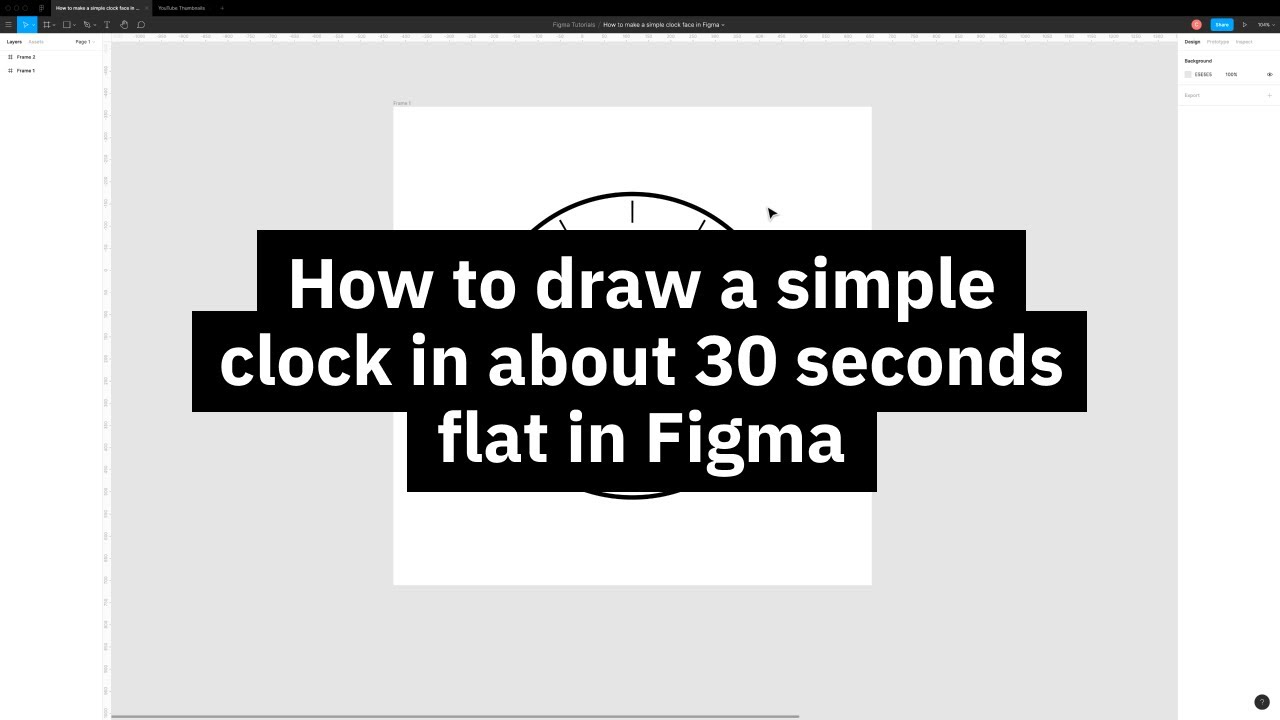 How to draw a simple clock in Figma in 30 seconds flat