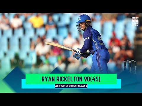 Ryan Rickelton v Pretoria Capitals | Destructive Batting of Season 2 | Betway SA20