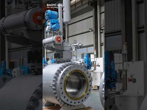 DN350 PN16 Electro-Hydraulic Actuated Fixed Ball Valve-BAOYI #valve #china #ballvalve