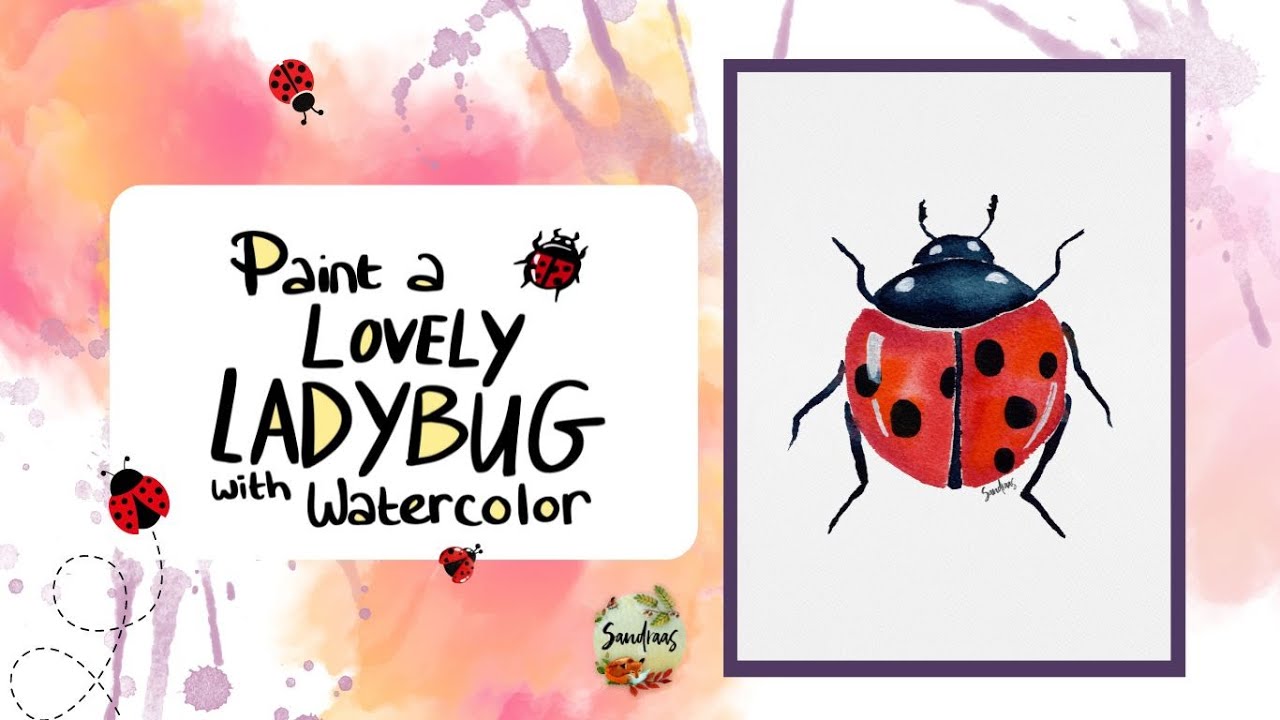 Paint a Lovely LADYBUG, EASY Watercolor Tutorial