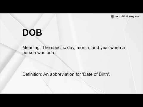 DOB Meaning