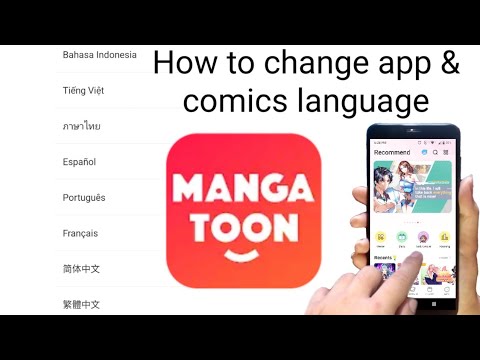 how to change mangatoon app language & comics language