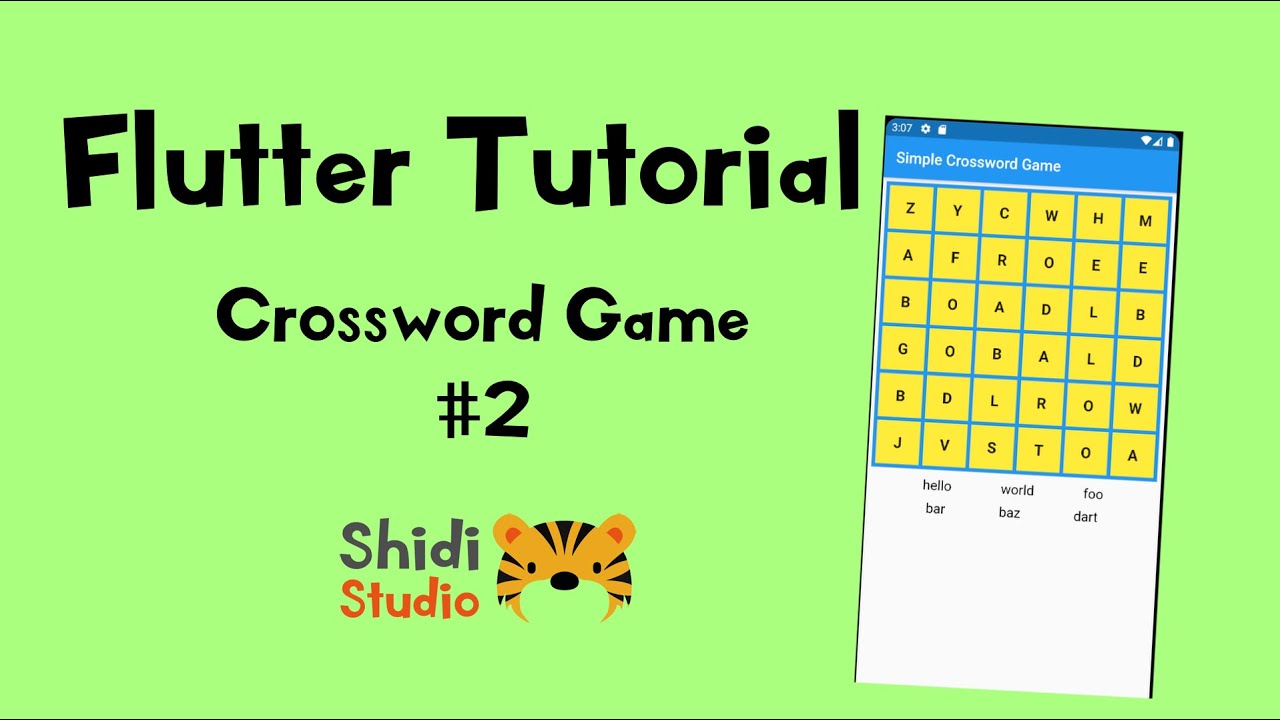 Simple Crossword Flutter Tutorial - Part 2