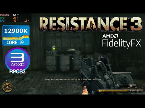 RPCS3 0.0.19-13040 | Resistance 3 4K FSR 60FPS Unlock i9-12900K | PS3 Emulator Performance