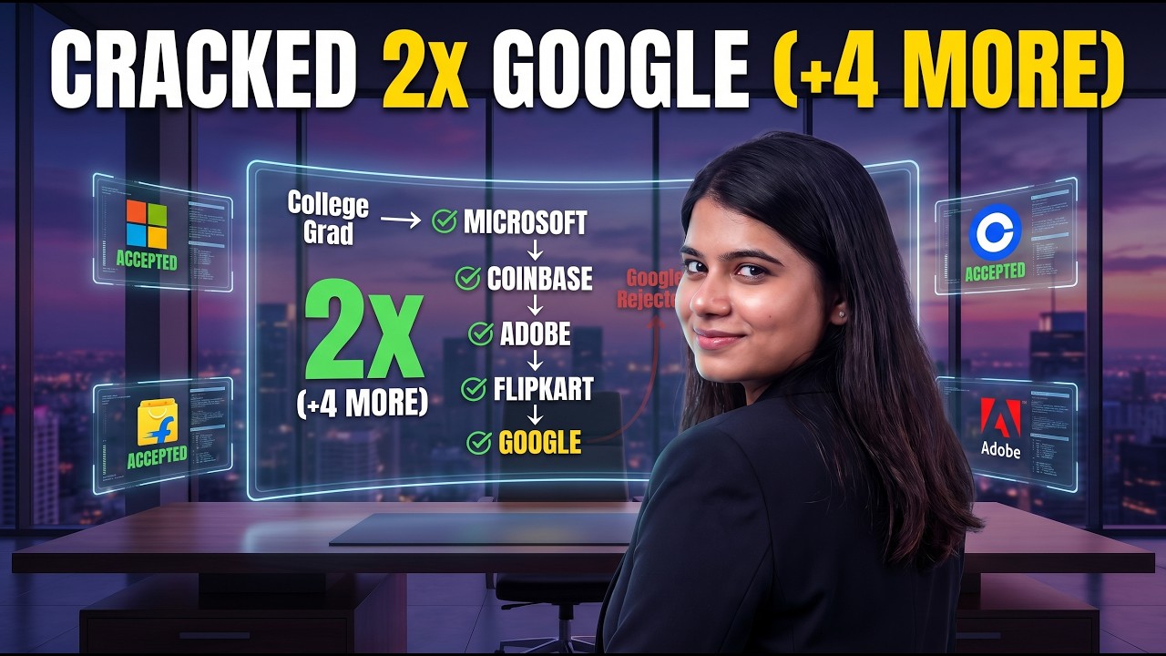 How She Cracked 2x Google OFF-CAMPUS (+4 More Offers!) #google #interview