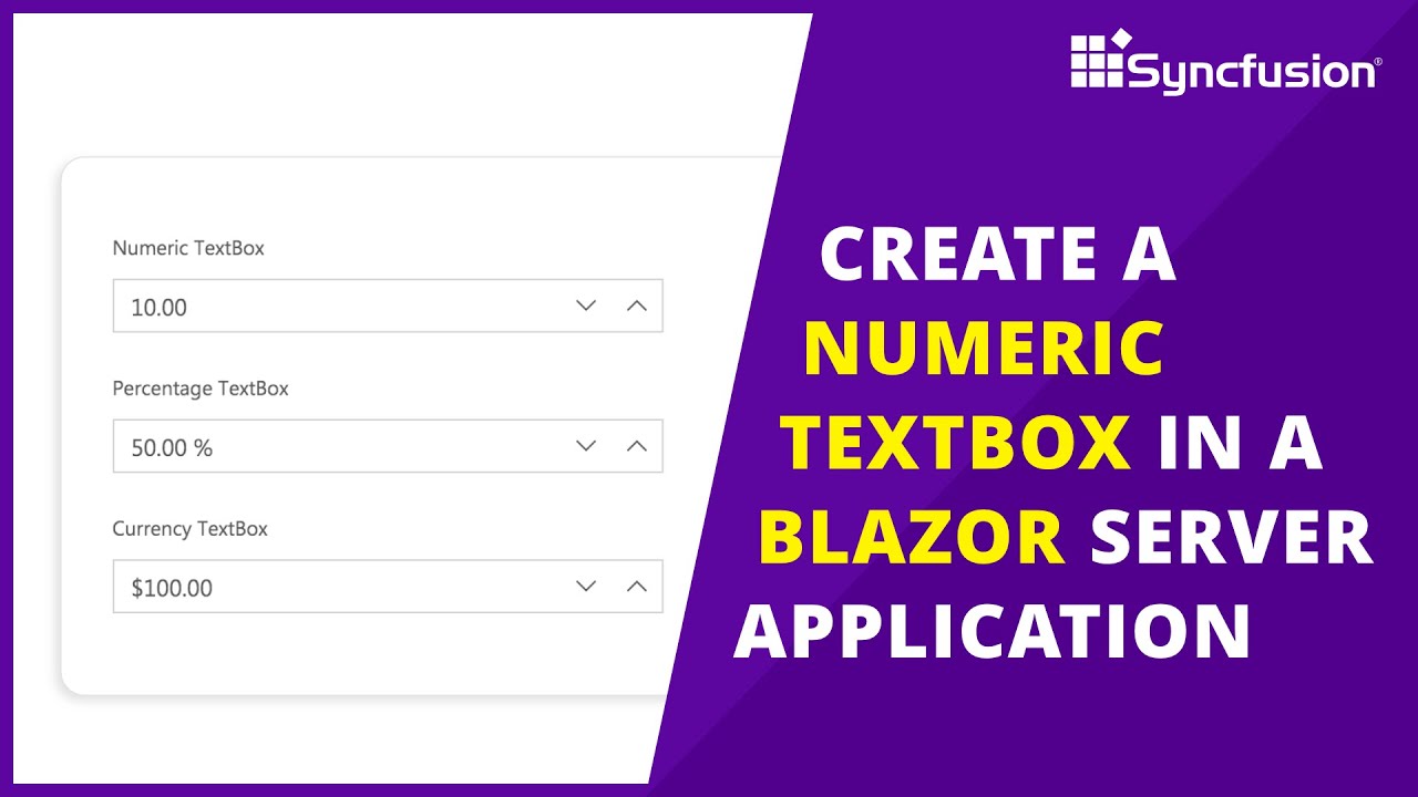 Create a Numeric Textbox in a Blazor Server Application
