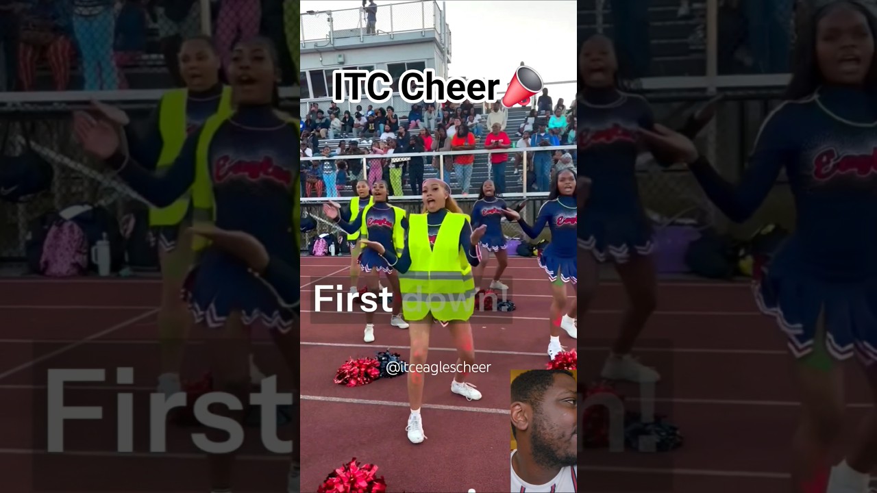 💙❤️📣 FIRST DOWN #cheer #cheerleading #highschool #pompom