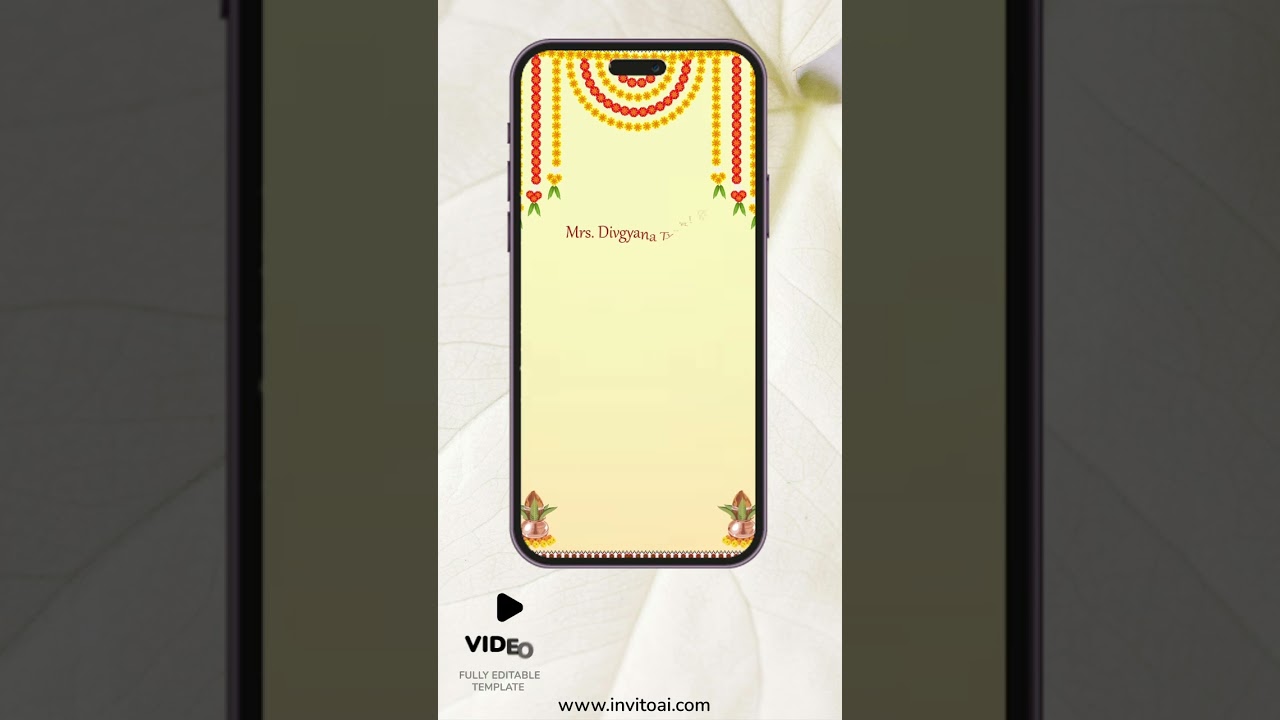 Animated Ear Piercing Ceremony Invitation Card Maker | Parojan Ceremony Invitation | Invito AI-1095