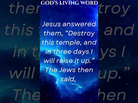 Jesus answered them, “Destroy this temple, and in three days I will raise it up ” #jesus #hope #love