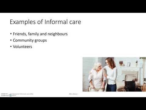 P6 Informal care Health and social care