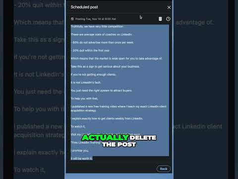 How To Edit Scheduled Posts On LinkedIn #linkedin #schedule #linkedinpost #tutorial