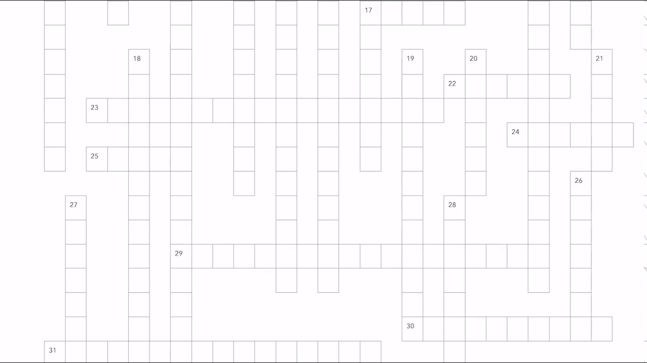 Test 1 Study Guide Crossword