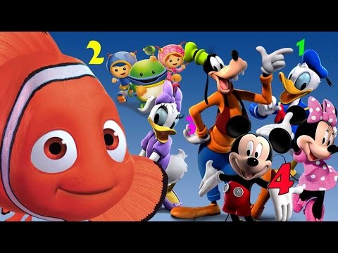 Disney Mickey Mouse Nemo & Team Umizoomi Preschool Educational Numbers Learning Compilation For Kids