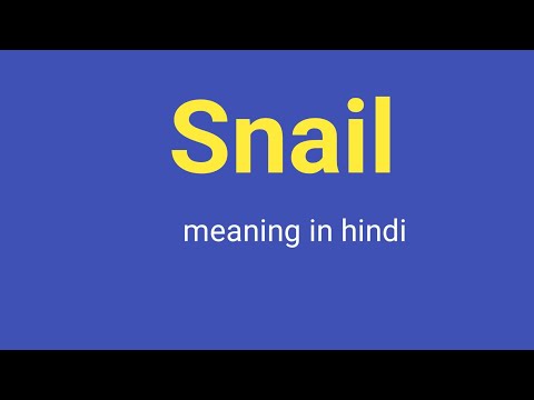 Snail meaning in hindi || snail ko hindi mein kya kahte hain || #english #viralvideo #youtube