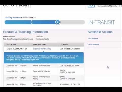 International Shipping - Tracking/Delivery
