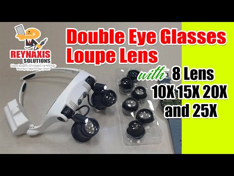 Double Eye Glasses Loupe Lens Jeweler Watch Repair Magnifier