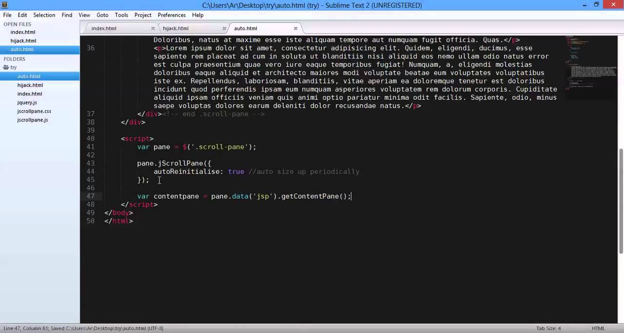 05   jscrollpane   auto Reinitialise, resize periodically 720p