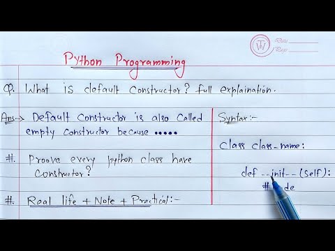 Learn Default Constructor in Python | Learn Coding - Mind Luster
