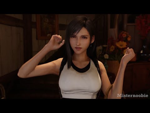 Cloud and Tifa flower picking